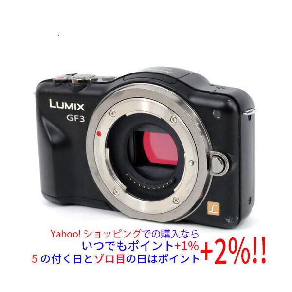 【商品名：】Panasonic LUMIX DMC-GF3-K ボディ エスプリブラック 本体いたみ　／　【商品状態：】動作確認済の中古品です。／／※本体に割れ・キズ・汚れなどの傷みが見られます。／／※中古品ですので、傷、汚れ等がございます...