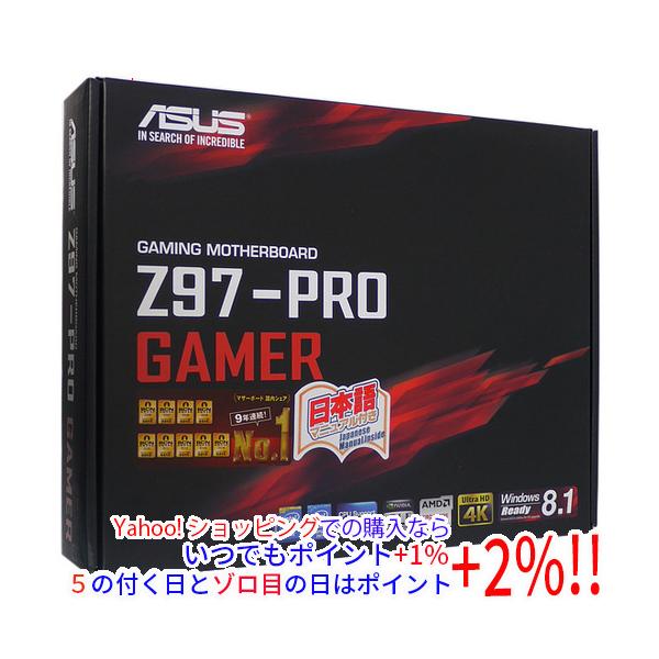 【商品名：】ASUS製 ATXマザーボード Z97-PRO GAMER LGA1150 訳あり 元箱あり　／　【商品状態：】動作確認済の中古品です。／ ／ ※CPUソケットにピン曲がりがあります。 ／ ※中古品ですので、傷、汚れ等ある場合が...