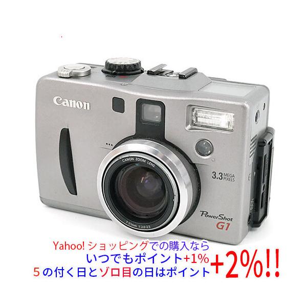 【商品名：】Canon製 PowerShot G1 324万画素　／　【商品状態：】動作確認済の中古品です。／ ／ ※中古品ですので、傷、汚れ等ある場合がございます。ご理解の上、ご検討お願いします。　／　【検索用キーワード：】≪キャノン　キ...
