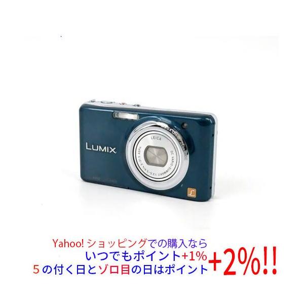 【商品名：】Panasonic LUMIX DMC-FX77-A ブルー/1210万画素 本体のみ 液晶画面いたみ　／　【商品状態：】動作確認済の中古品です。／／※液晶画面に液晶漏れ・割れがあります。／／※中古品ですので、傷、汚れ等がござい...