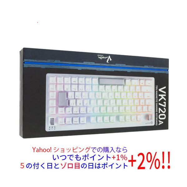 【商品名：】ELECOM ゲーミングキーボード V custom TK-VK720AWH ホワイト 元箱あり　／　【商品状態：】動作確認済みの中古品です。／ ／ ※中古品ですので、傷、汚れ等ある場合がございます。／ ご理解の上、ご検討お願い...