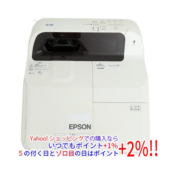 【商品名：】EPSON ビジネスプロジェクター EB-680　／　【商品状態：】動作確認済の中古品です。 ／ ／ ※中古品ですので、傷、汚れ等ある場合がございます。ご理解の上、ご検討お願いします。　／　【検索用キーワード：】 EB-680　...