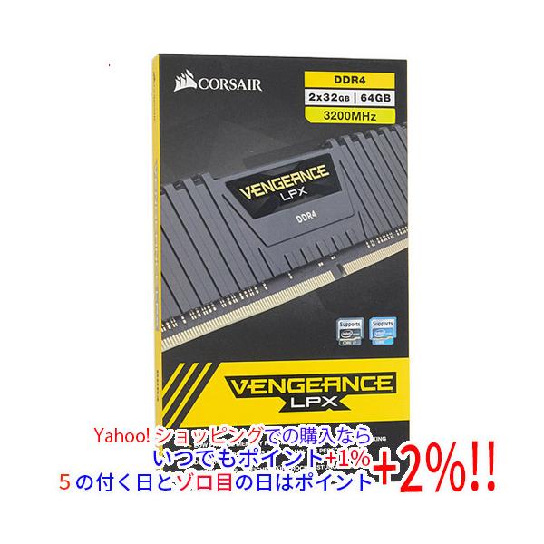 【商品名：】Corsair デスクトップ用 CMK64GX4M2E3200C16 DDR4 PC4-25600 32GB 2枚組 元箱あり　／　【商品状態：】動作確認済みの中古品です。／※中古品のため、使用感や傷、汚れ等がある場合がございま...