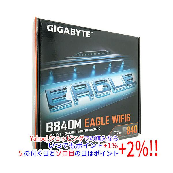 【商品名：】GIGABYTE MicroATXマザーボード B840M EAGLE WIFI6 SocketAM5 未使用　／　【商品状態：】未使用品です。商品自体の使用はございません。／※メーカー保証の対象外となります。あらかじめご了承く...