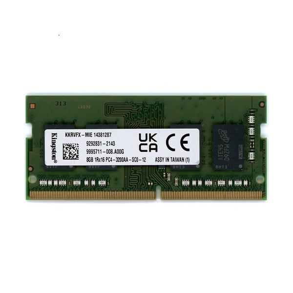 【商品名：】Kingston ノート用 KKRVFX-MIE SODIMM DDR4 PC4-25600 8GB　／　【商品状態：】動作確認済みの中古品です。／※中古品のため、使用感や傷、汚れ等がある場合がございます。　／　【検索用キーワー...