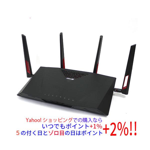 【商品名：】ASUS 無線LANルータ RT-AC88U　／　【商品状態：】動作確認済みの中古品です。／※中古品のため、使用感や傷、汚れ等がある場合がございます。　／　【検索用キーワード：】≪無線LANブロードバンドルーター 無線LANルー...