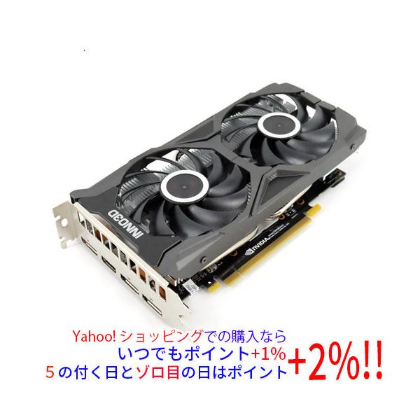 【商品名：】Inno3Dグラボ GeForce GTX 1660 Ti Twin X2 N166T2-06D6-1710VA15 PCIExp 6GB　／　【商品状態：】動作確認済みの中古品です。／※中古品のため、使用感や傷、汚れ等がある場...