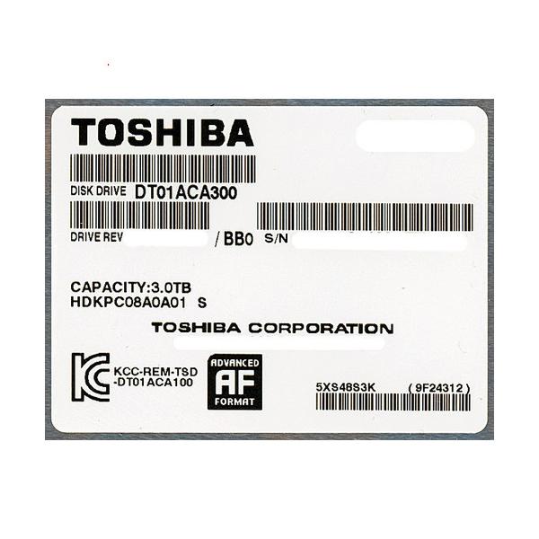 【商品名：】TOSHIBA HDD DT01ACA300 3TB SATA600 7200 95000〜96000時間以内　／　【商品状態：】動作確認済みの中古品です。／※中古品のため、使用感や傷、汚れ等がある場合がございます。／／使用時間...