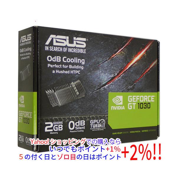 【商品名：】ASUSグラボ GT1030-SL-2G-BRK PCIExp 2GB 元箱あり　／　【商品状態：】動作確認済みの中古品です。／※中古品のため、使用感や傷、汚れ等がある場合がございます。　／　【検索用キーワード：】≪ビデオカード...