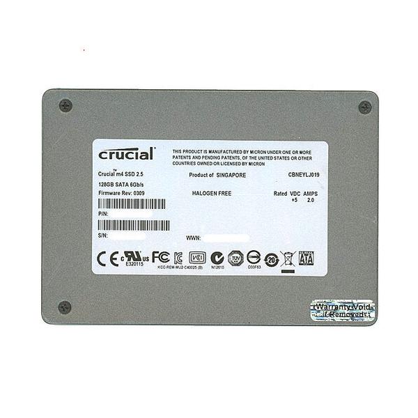 【商品名：】crucial 内蔵SSD Crucial m4 CT128M4SSD2 128GB 4000〜5000時間以内　／　【商品状態：】動作確認済みの中古品です。／※中古品のため、使用感や傷、汚れ等がある場合がございます。／／使用時...