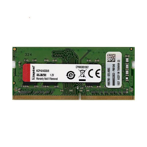 【商品名：】Kingston ノート用 KCP424SS8/8 SODIMM DDR4 PC4-2400 PC4-19200 8GB　／　【商品状態：】動作確認済みの中古品です。／※中古品のため、使用感や傷、汚れ等がある場合がございます。　...