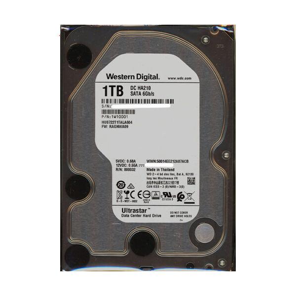 【商品名：】Western Digital HDD HUS722T1TALA604 1TB SATA600 7200 8000〜9000時間以内　／　【商品状態：】動作確認済みの中古品です。／※中古品のため、使用感や傷、汚れ等がある場合がご...