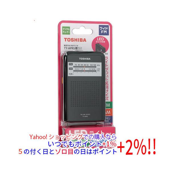 【商品名：】TOSHIBA LEDライト付きポケットラジオ TY-APR5(K) ブラック　／　【商品状態：】新品です。　／　【検索用キーワード：】≪東芝 ラジカセ≫ TY-APR5　／　【型番：】TY-APR5　／　【商品説明：】便利なL...