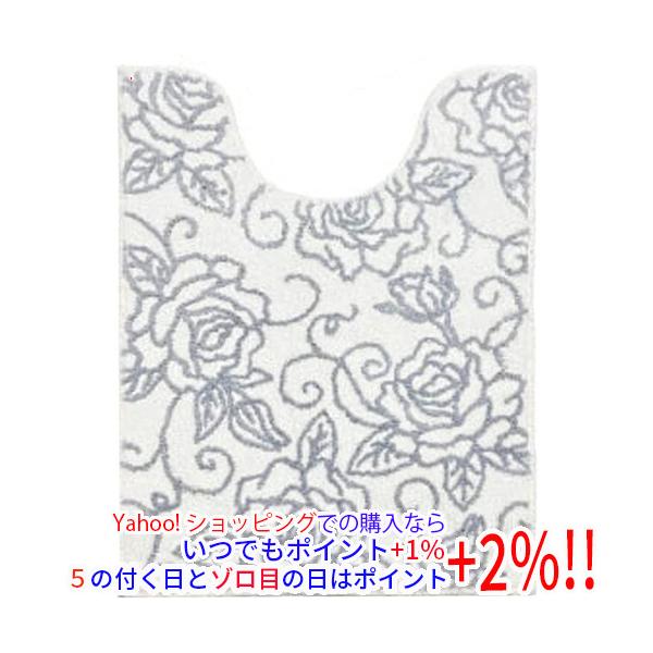 【商品名：】【新品(開封のみ)】 センコー ロングトイレマット クリアローズ2 エレガントな薔薇模様 約80×60cm 87842 ホワイト　／　【商品状態：】新品未使用です。　／　【検索用キーワード：】≪即納≫ ロングトイレマット クリア...