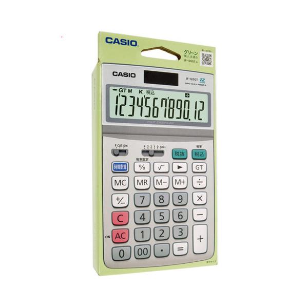 【商品名：】CASIO グリーン購入法適合電卓 12桁 JF-120GT-N　／　【商品状態：】新品です　／　【検索用キーワード：】 JF-120GT　／　【型番：】JF-120GT　／　【商品説明：】グリーン購入法基準に適合し、エコマーク...