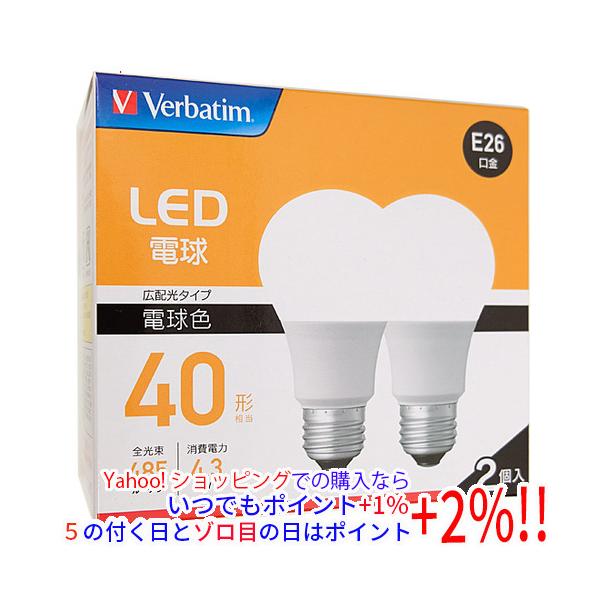 【商品名：】三菱ケミカルメディア LED電球 Verbatim LDA4L-G/LCV2X2 電球色　／　【商品状態：】新品　／　【検索用キーワード：】≪即納≫ LDA4L-G/LCV2X2 [電球色]　／　【型番：】 Verbatim L...