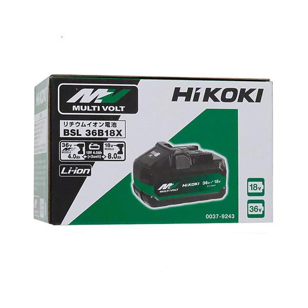 【商品名：】HiKOKI 第2世代マルチボルト蓄電池 36V 4.0Ah/18V 8.0Ah BSL36B18X　／　【商品状態：】新品／ ／ ※メーカー点検時の装着テストによりバッテリー本体に傷がある場合があります。　／　【検索用キーワー...