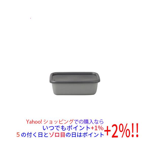 【商品名：】野田琺瑯 保存容器 +Gray レクタングル 深型 シール蓋付 M GRF-M グレイ　／　【商品状態：】新品　／　【検索用キーワード：】≪即納≫ +Gray レクタングル 深型 シール蓋付 M GRF-M [グレイ]　／　【型...
