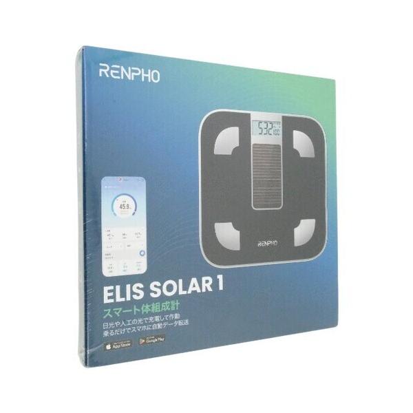 【商品名：】RENPHO ソーラーパワー内蔵 スマート体組成計 Elis Solar 1 R-A012　／　【商品状態：】新品の商品です。　／　【検索用キーワード：】≪体脂肪計・体重計 即納≫ Elis Solar 1 R-A012　／　【...