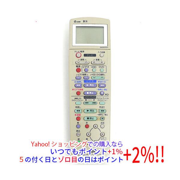 【商品名：】SHARP製 ビデオ HDD DVDリモコン GA303TEV1　／　【商品状態：】動作確認済の中古品です。／ ／ ※中古品ですので、傷、汚れ等ある場合がございます。ご理解の上、ご検討お願いします。　／　【検索用キーワード：】≪...