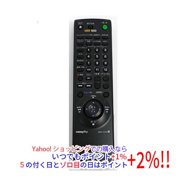 【商品名：】SONY ビデオリモコン RMT-V210　／　【商品状態：】動作確認済の中古品です。／ ／ ※中古品ですので、傷、汚れ等ある場合がございます。ご理解の上、ご検討お願いします。　／　【検索用キーワード：】≪ソニー ビデオデッキ用...