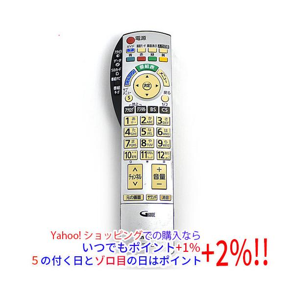 【商品名：】Panasonic テレビ用リモコン N2QAYB000201　／　【商品状態：】動作確認済の中古品です。／ ／ ※本体に激しい日焼けがございます。／ ／ ※中古品ですので、傷、汚れ等ある場合がございます。ご理解の上、ご検討お願...