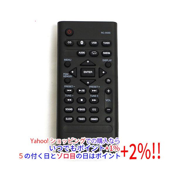 【商品名：】PIONEER CDミニコンポ用リモコン RC-958S　／　【商品状態：】動作確認済みの中古品です。／ ／ ※中古品ですので、傷、汚れ等ある場合がございます。／ ご理解の上、ご検討お願いします。　／　【検索用キーワード：】≪パ...