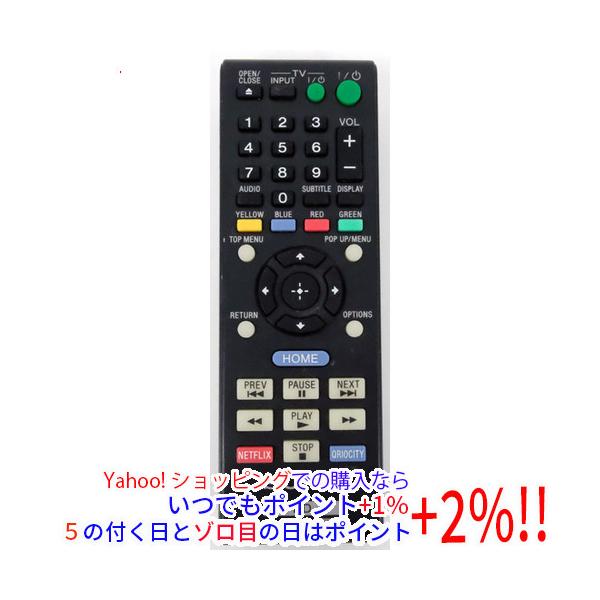 【商品名：】SONY ブルーレイプレーヤー用 リモコン RMT-B116A 電池カバーなし　／　【商品状態：】動作確認済の中古品です。／／※電池カバーはありません。／ ／ ※中古品ですので、傷、汚れ等ある場合がございます。ご理解の上、ご検討...