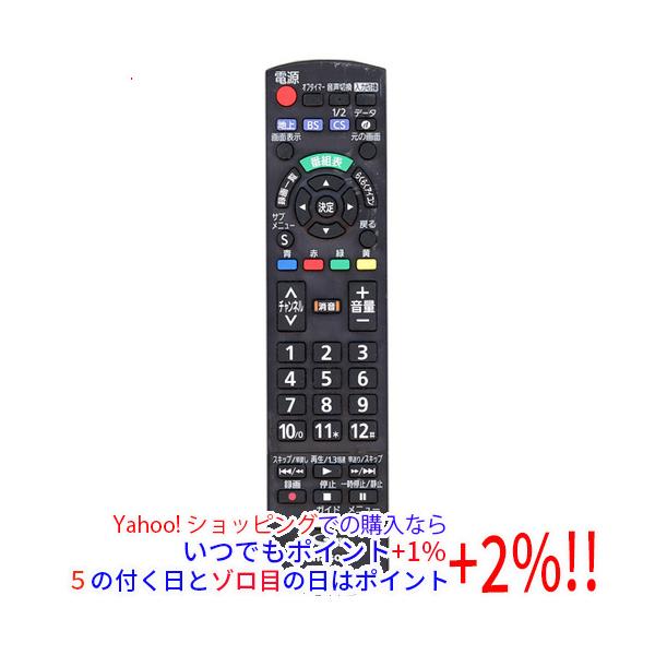 【商品名：】Panasonic テレビ用リモコン N2QAYB000814 本体いたみ　／　【商品状態：】動作確認済みの中古品です。／ ／ ※本体にいたみがあります。ご理解の上、ご検討お願いします。　／　【検索用キーワード：】≪パナソニック...