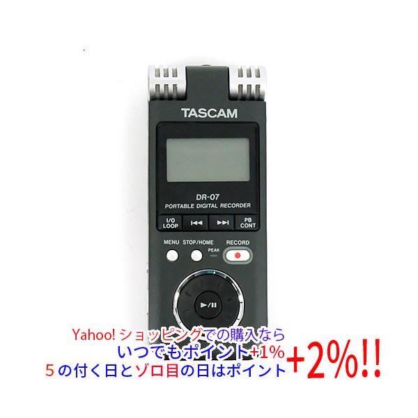 【商品名：】TASCAM リニアPCM/ICレコーダー DR-07 カードスロットカバーなし　／　【商品状態：】動作確認済の中古品です。／ ／※カードスロットのカバーはありません。／／ ※中古品ですので、傷、汚れ等ある場合がございます。／ご...