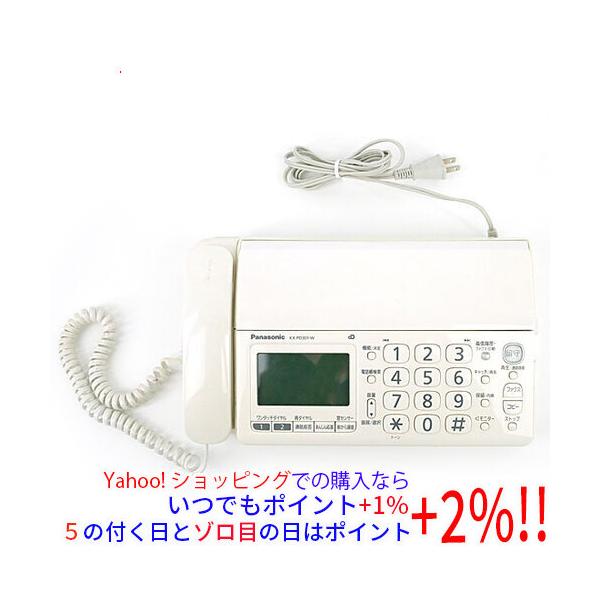 【商品名：】Panasonic 普通紙ファクス KX-PD301-W 本体のみ 本体いたみ　／　【商品状態：】動作確認済の中古品です。／／※本体が日焼けしております。／／※中古品ですので、傷、汚れがございます。／ご理解の上、ご検討お願いしま...