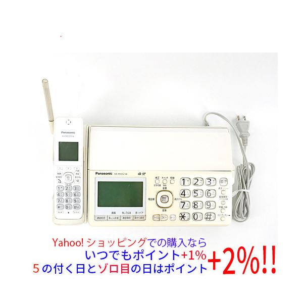 【商品名：】Panasonic 普通紙ファクス KX-PD552-W 本体のみ 受話子機バッテリーなし 本体いたみ　／　【商品状態：】動作確認済みの中古品です。／／※受話子機のバッテリーはありません。／／※本体、受話子機が日焼けしています。...