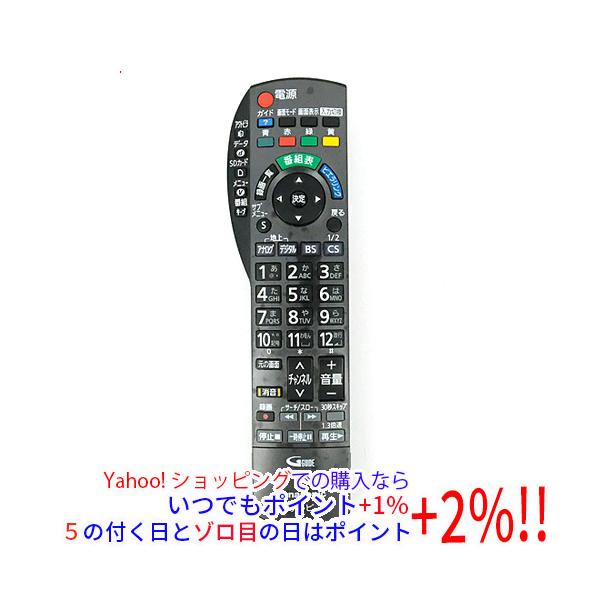 【商品名：】Panasonic プラズマテレビ VIERA 用リモコン N2QAYB000295 本体いたみ　／　【商品状態：】動作確認済の中古品です。／／※本体が日焼けしています。／／※本体に割れ・キズ・汚れなどの傷みが見られます。／／※...