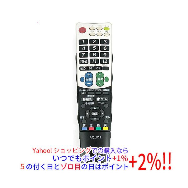 【商品名：】SHARP製 テレビ用リモコン GB031WJSA 本体いたみ　／　【商品状態：】動作確認済みの中古品です。／※本体の印字が消えております。　／　【検索用キーワード：】≪シャープ テレビリモコン≫ GB031WJSA　／　【型番...