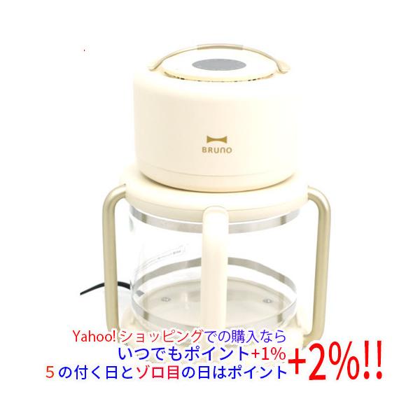 【商品名：】BRUNO ガラスエアフライヤー BOE122-IV アイボリー 展示品　／　【商品状態：】展示に使用されていた商品です。／※展示利用に伴う使用感や傷、汚れ等がある場合がございます。／※パッケージ内の梱包資材はこちらで用意したも...