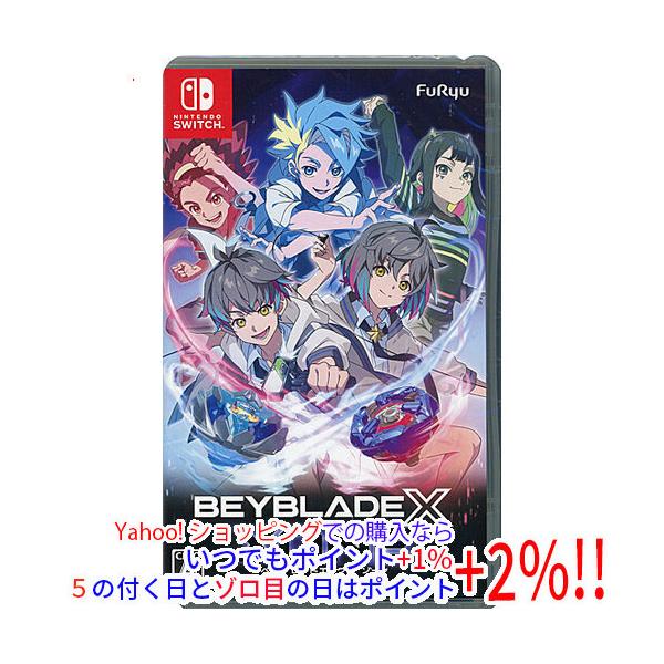 【商品名：】【新品訳あり】 ベイブレードエックス XONE Nintendo Switch 外箱・特典なし　／　【商品状態：】新品です。／ ／ （訳あり理由）／※外箱、ゲーム限定レアベイ「シノビナイフ4-60LF メタルコート：ブルー」があ...