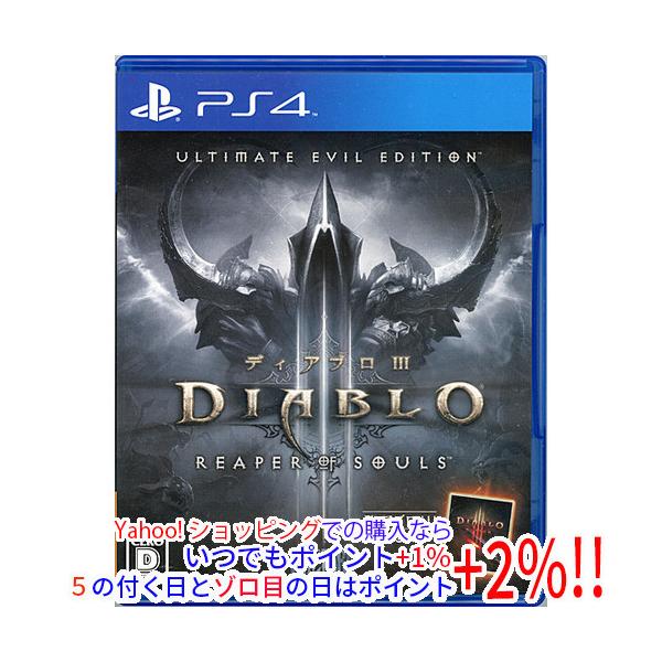 【商品名：】ディアブロ III イービル エディション PS4　／　【商品状態：】開封済みの中古品です。☆ケース・説明書付き！／ ／ ※本商品は、製品の性質上、返品はお受けできませんのでご了承ください。 　／　【検索用キーワード：】≪プレイ...