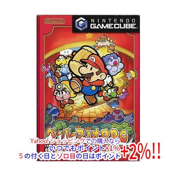 【商品名：】ペーパーマリオRPG ゲームキューブ カバーいたみ　／　【商品状態：】開封済みの中古品です。☆ケース・説明書付き！※紙パッケージに破れ・キズ・日焼けなどの傷みが見られます。(画像はイメージです。)／ ／ ※古い商品ですので、紙パ...