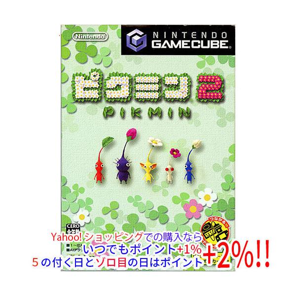 【商品名：】ピクミン2 ゲームキューブ ディスク傷・外箱いたみ　／　【商品状態：】開封済みの中古品です。☆ケース・説明書付き！※e+おためしカードはありません。／ ／ ※紙パッケージに破れ・キズ・日焼けなどの傷みが見られます。(画像はイメー...