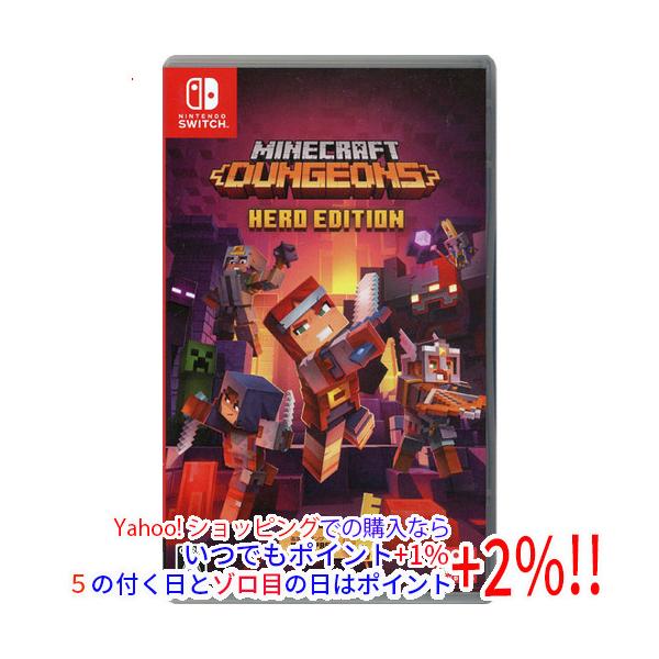 【商品名：】Minecraft Dungeons Hero Edition(マインクラフトダンジョンズ ヒーローエディション) Nintendo Switch　／　【商品状態：】開封済みの中古品です。☆ケース付き！／／※本商品は、製品の性質...