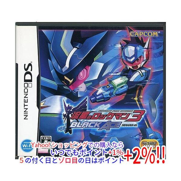 【商品名：】流星のロックマン3 ブラックエース DS　／　【商品状態：】開封済みの中古品です。☆ケース・説明書付き！／／※本商品は、製品の性質上、返品はお受けできませんのでご了承ください。　／　【検索用キーワード：】≪レアカプコン ニンテン...