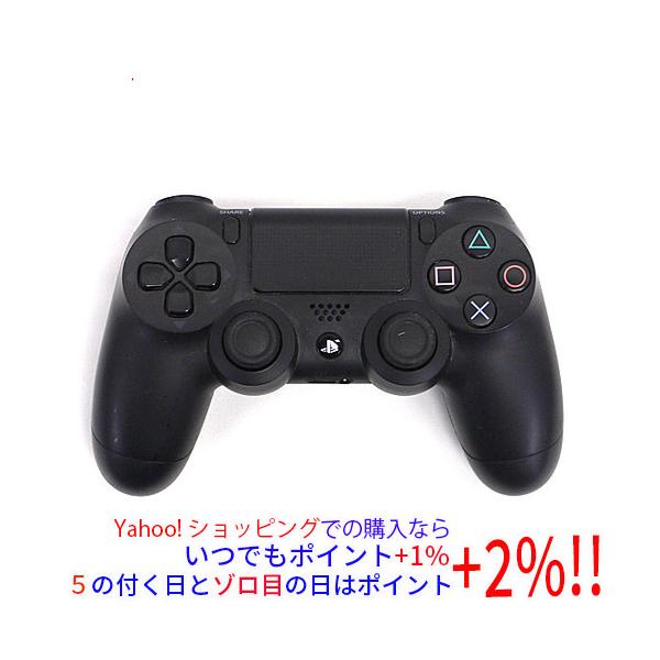 【商品名：】SONY ワイヤレスコントローラー DUALSHOCK4 ジェット・ブラック CUH-ZCT2J 本体のみ 訳あり　／　【商品状態：】動作確認済みの中古品です。／／※Z軸が微かにブレています。／／※中古品ですので、傷、汚れがござ...