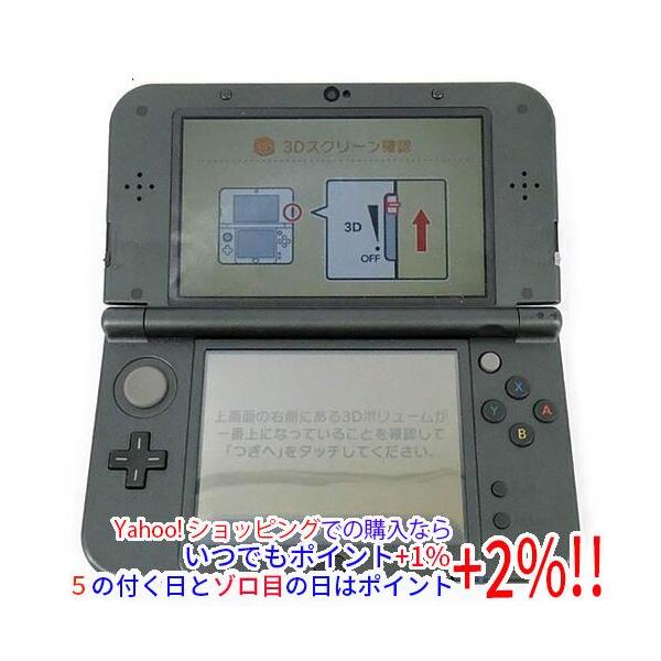 【商品名：】任天堂 Newニンテンドー3DS LL メタリックブラック 本体のみ 本体・液晶画面いたみ　／　【商品状態：】動作確認済みの中古品です。／／※上の液晶画面に液漏れ、本体の裏面の塗装にはげ、割れ・キズ・汚れなどの傷みが見られます。...
