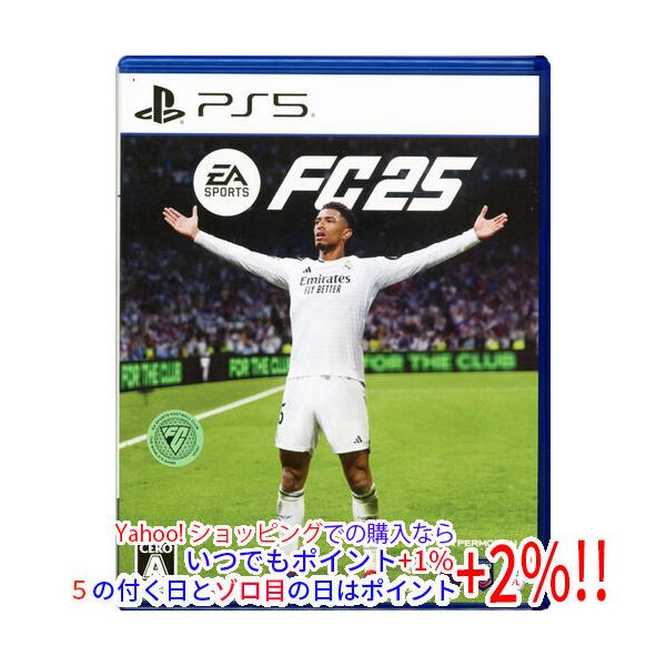 【商品名：】EA SPORTS FC 25 PS5　／　【商品状態：】開封済みの中古品です。☆ケース付き！／／※本商品は、製品の性質上、返品はお受けできませんのでご了承ください。　／　【検索用キーワード：】≪プレイステーション5 ソフト≫ ...