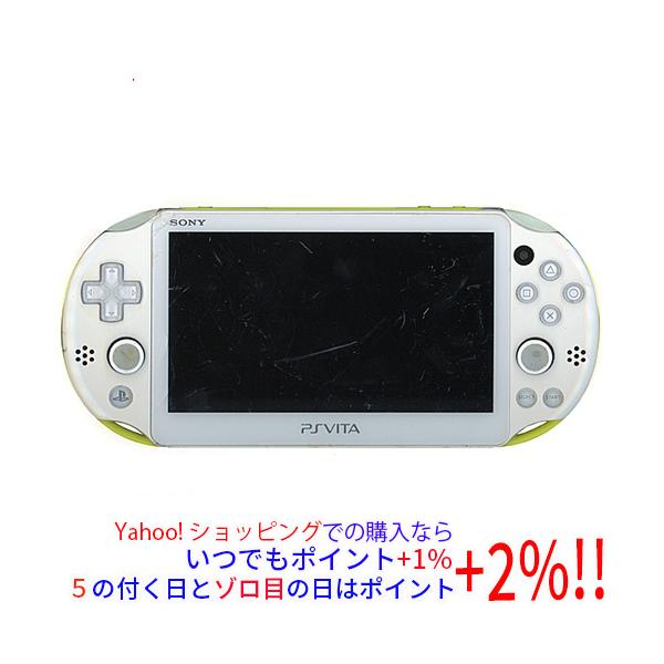 【商品名：】PSVita Wi-Fi ライムグリーン/ホワイト PCH-2000 ZA13 本体のみ 本体・液晶画面いたみ　／　【商品状態：】 動作確認済みの中古品です。／／※本体に割れ・キズ・汚れなどの傷み、液晶画面に割れが見られます。／...