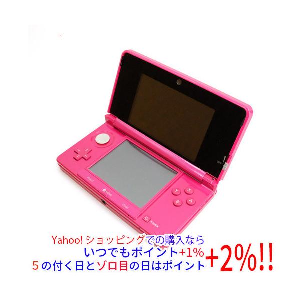 【商品名：】任天堂 ニンテンドー3DS グロスピンク CTR-S-PDBA 本体のみ ゴムなし・本体・液晶画面いたみ　／　【商品状態：】動作確認済の中古品です。／／※アナログスティックのゴムはありません。／／※液晶画面に液晶焼けが見られます...
