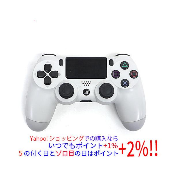 【商品名：】SONY ワイヤレスコントローラー DUALSHOCK4 グレイシャー・ホワイト CUH-ZCT2J13 訳あり　／　【商品状態：】動作確認済の中古品です。／／※Z軸が微かにブレています。／／※中古品ですので、傷、汚れ等がござい...