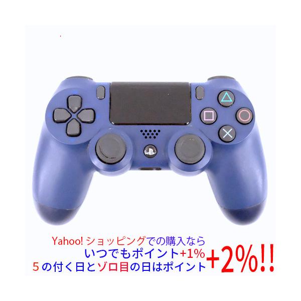 【商品名：】SONY ワイヤレスコントローラー DUALSHOCK4 ミッドナイト・ブルー CUH-ZCT2J22 本体のみ 本体いたみ　／　【商品状態：】動作確認済みの中古品です。／ ／ ※スティックのゴムにやぶれが見られます。／／※中古...