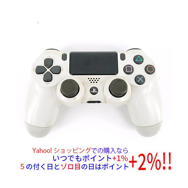【商品名：】SONY ワイヤレスコントローラー DUALSHOCK4 グレイシャー・ホワイト CUH-ZCT2J13 訳あり　／　【商品状態：】動作確認済の中古品です。／／※USB端子に接触不良があります。／／※本体に酷い汚れ、ボタンのべた...