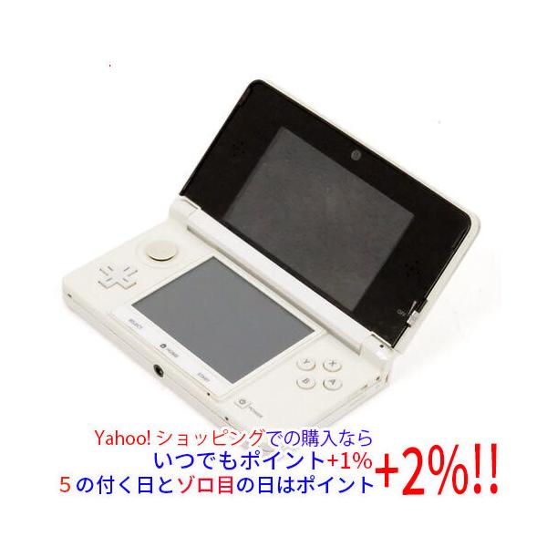 【商品名：】任天堂 ニンテンドー3DS アイスホワイト CTR-S-WAAA 本体いたみ・タッチペンなし・スティックゴムなし　／　【商品状態：】動作確認済みの中古品です。／※本体に日焼け、いたみがあります。／※アナログスティックのゴムがあり...